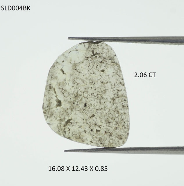 Natural Loose Diamond Slice Black Color I2 Clarity 1 PCS 2.06 CT SLD00 ...